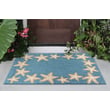 Liora Manne Capri Starfish Border Beach / Nautical Area Rugs | Rugs Direct
