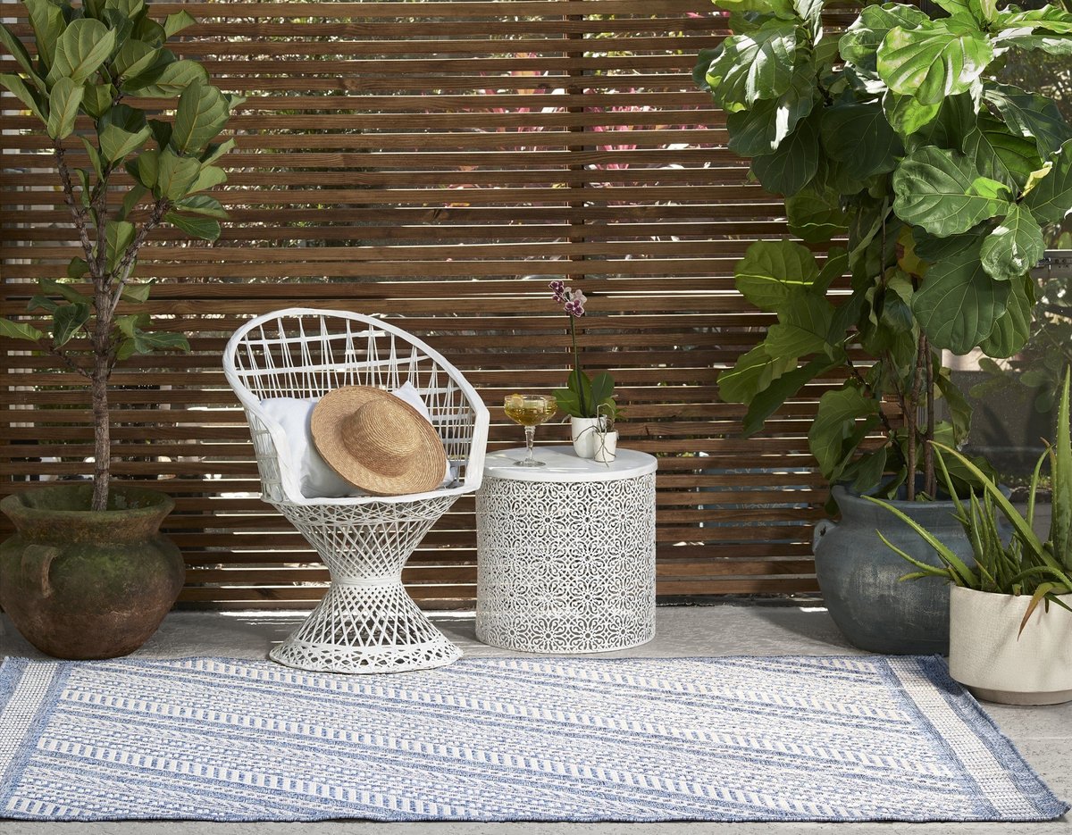 Momeni Hampton HAM-3 Modern Blue Area Rugs | Rugs Direct