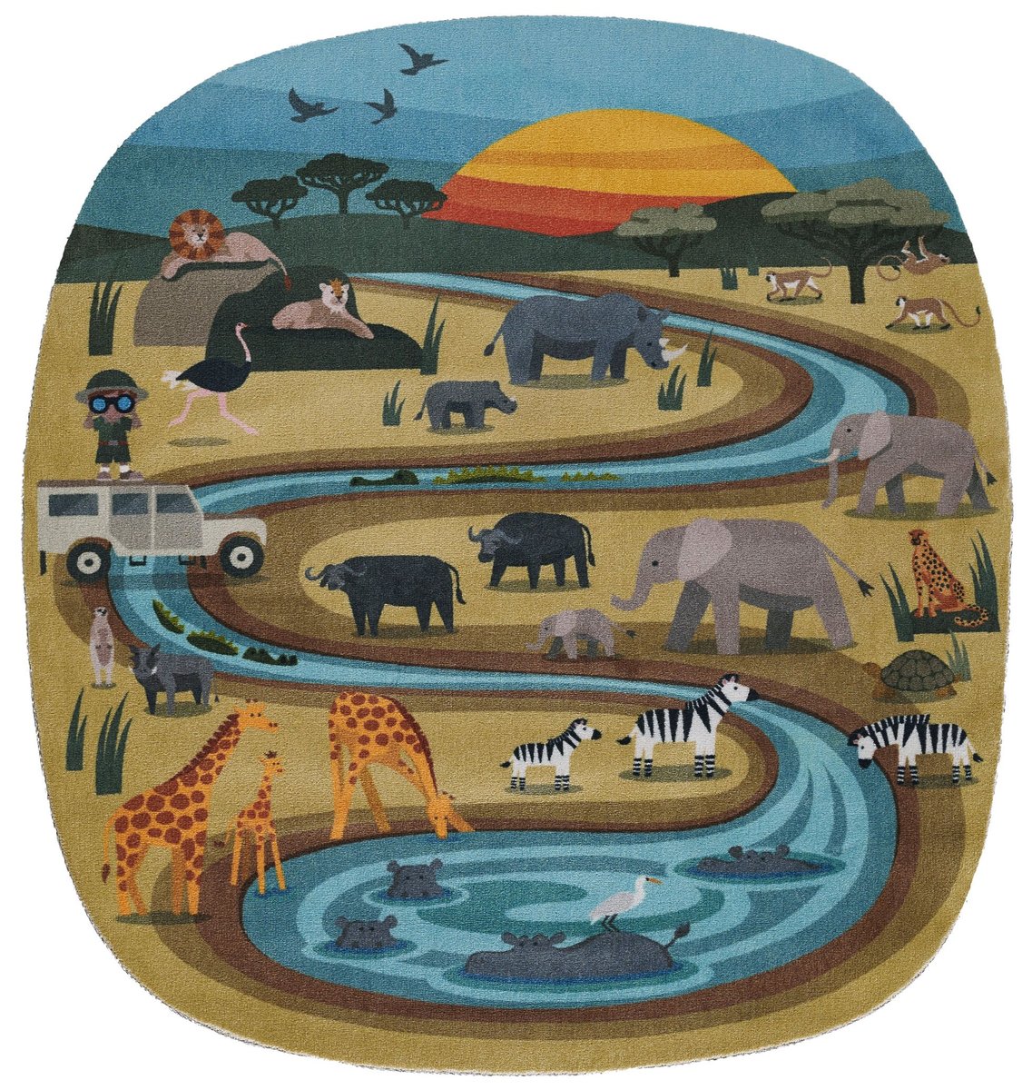 Momeni Playground PLY-5 Area Rugs | Children's / Kids Round Tans ...