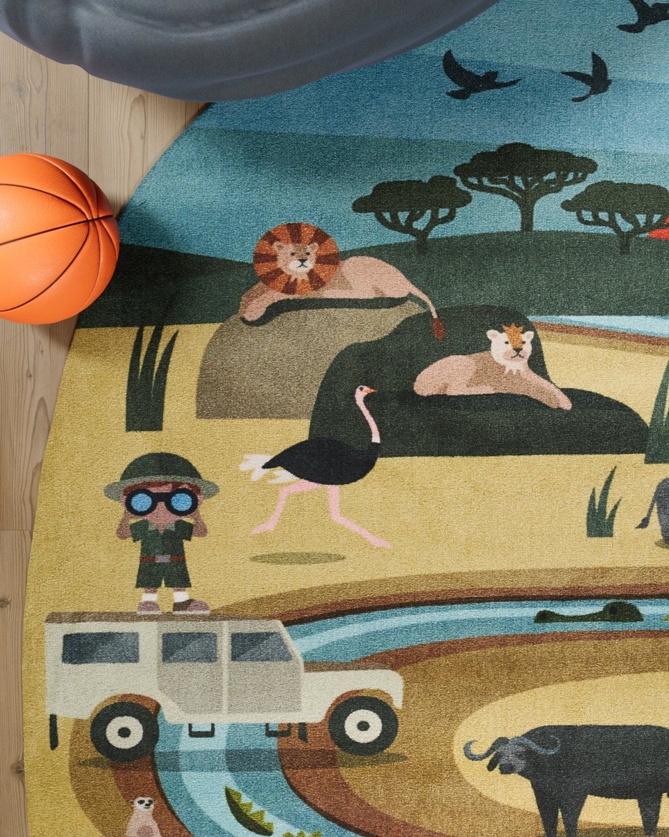 Momeni Playground PLY-5 Area Rugs | Children's / Kids Round Tans ...