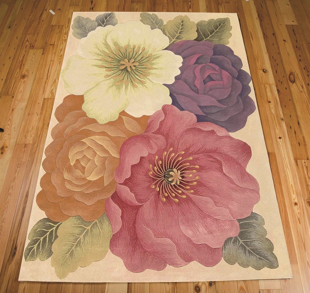 Nourison Tropics TS-10 Rugs | Wool Floral Area Rugs | Rugs Direct
