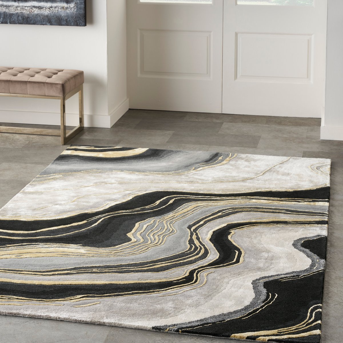 Nourison Prismatic PRS-31 Area Rugs | Greys Area Rugs | Rugs Direct