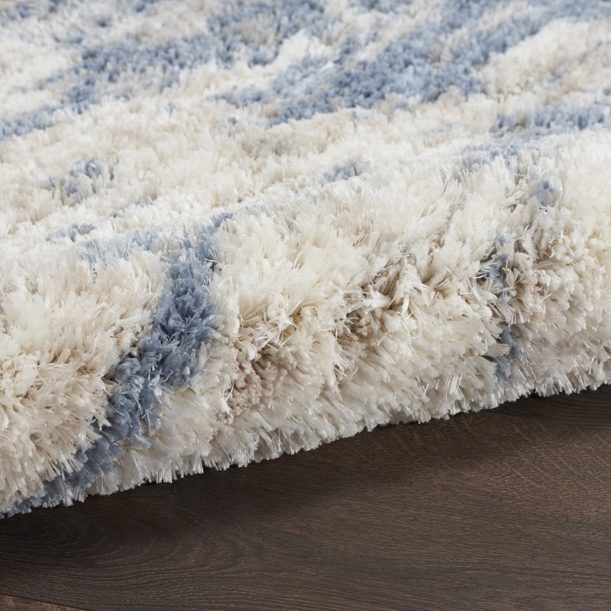 Nourison Luxurious Shag LXR-10 Blue Shag Area Rugs | Rugs Direct