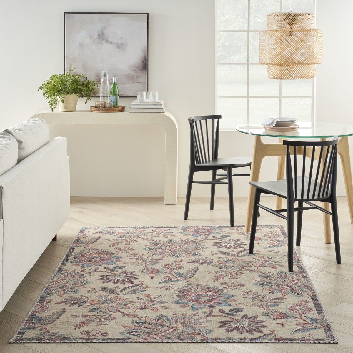 Waverly Waverly Washables WAW-01 Floral / Botanical Area Rugs | Rugs Direct