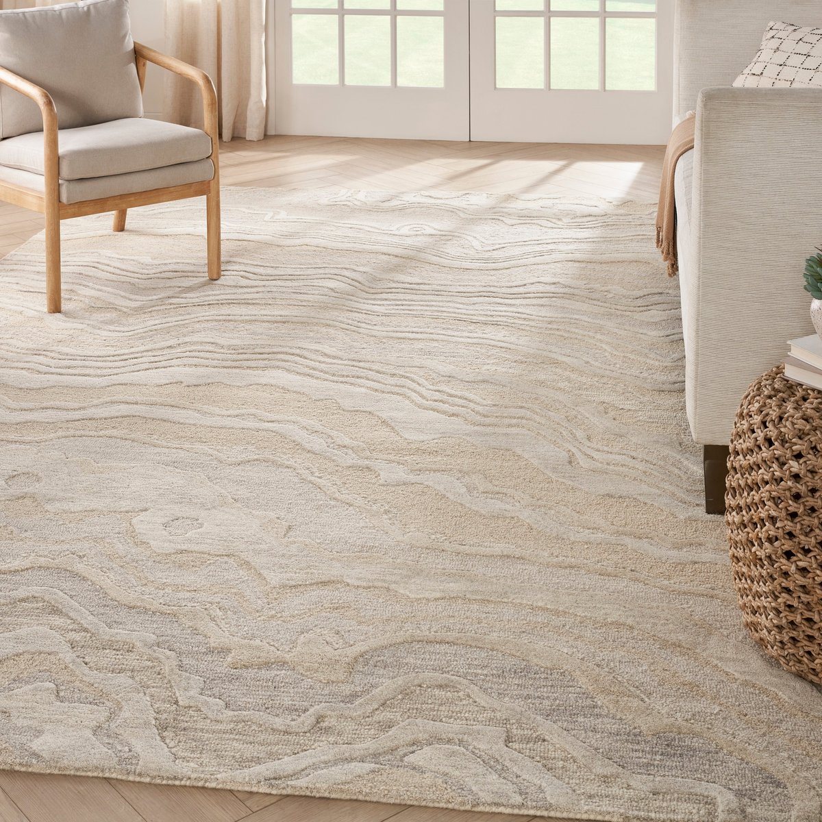 Nourison Graceful GRU-01 Contemporary / Modern Area Rugs | Rugs Direct