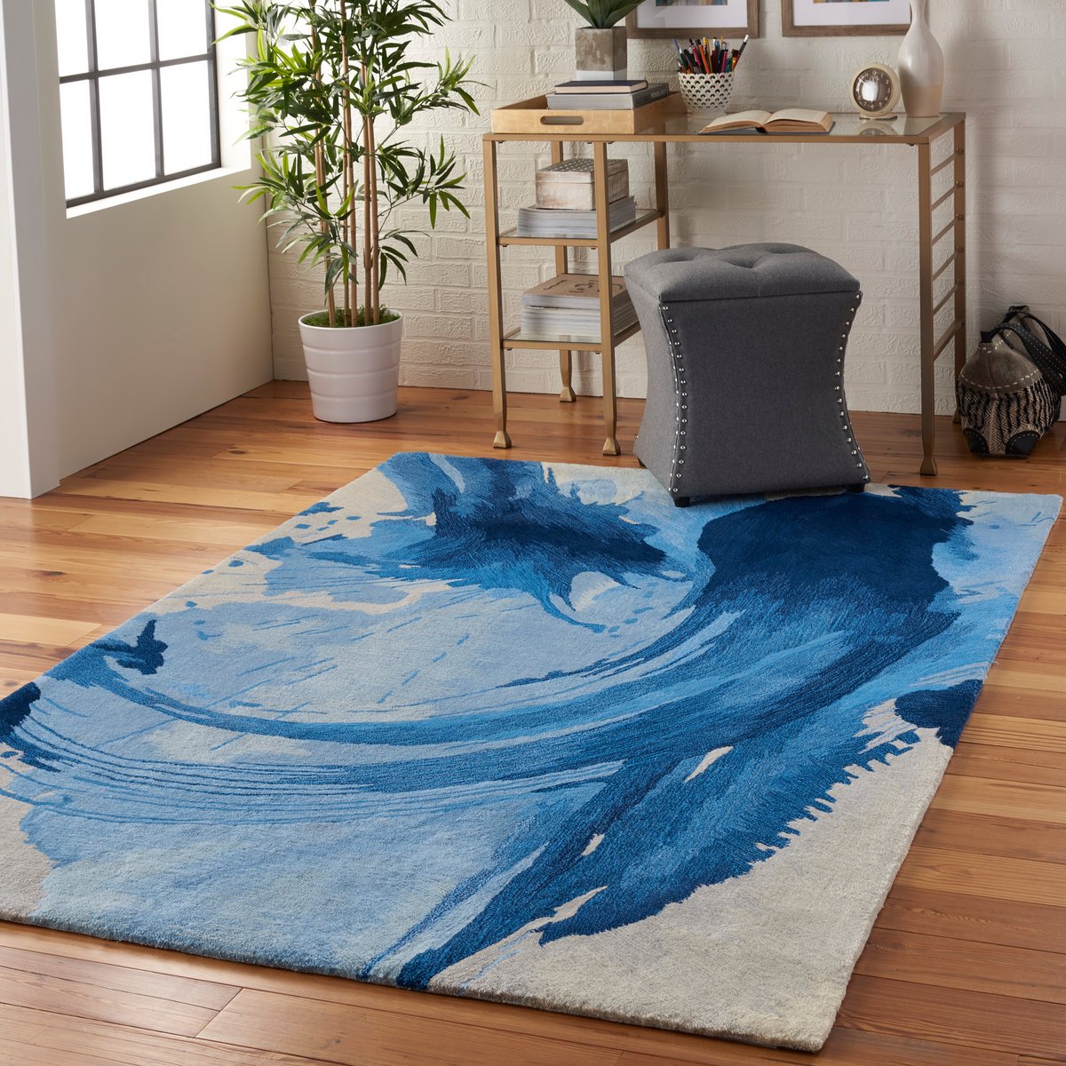 Nourison Symmetry SMM-01 Area Rugs | Contemporary / Modern Rectangular ...