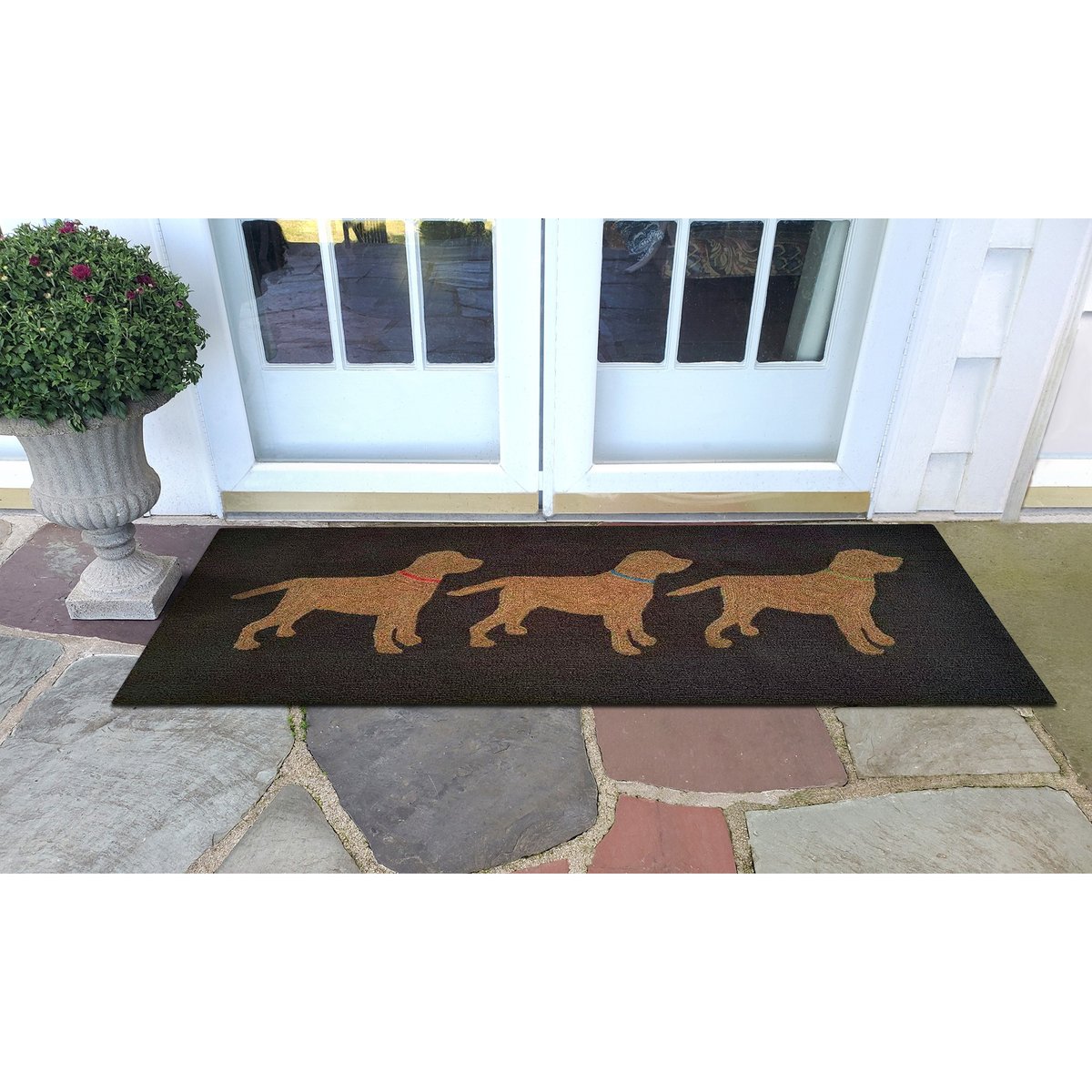 Liora Manne Front Porch Yellow Labs Grey Animal Area Rugs | Rugs Direct