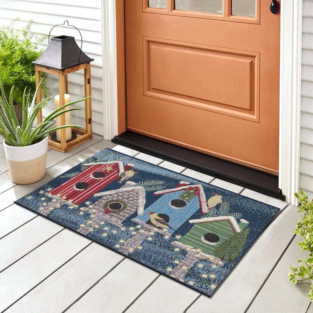 Liora Manne Esencia Birdhouse Holiday Area Rugs | Novelty / Seasonal ...