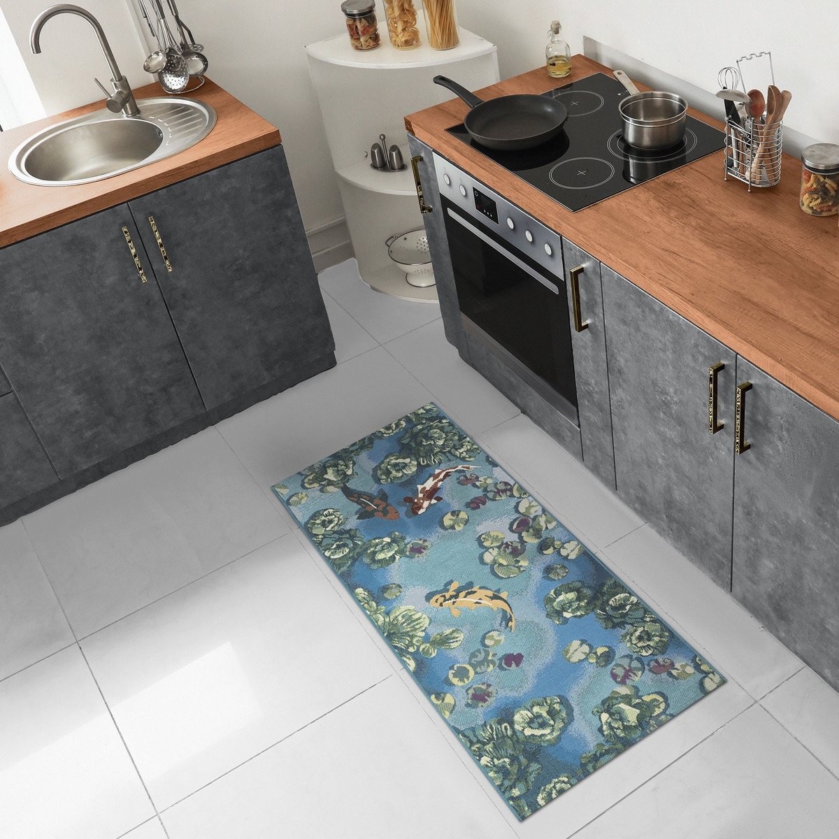 Liora Manne Esencia Koi Pond Area Rugs | Beach / Nautical Rectangular ...