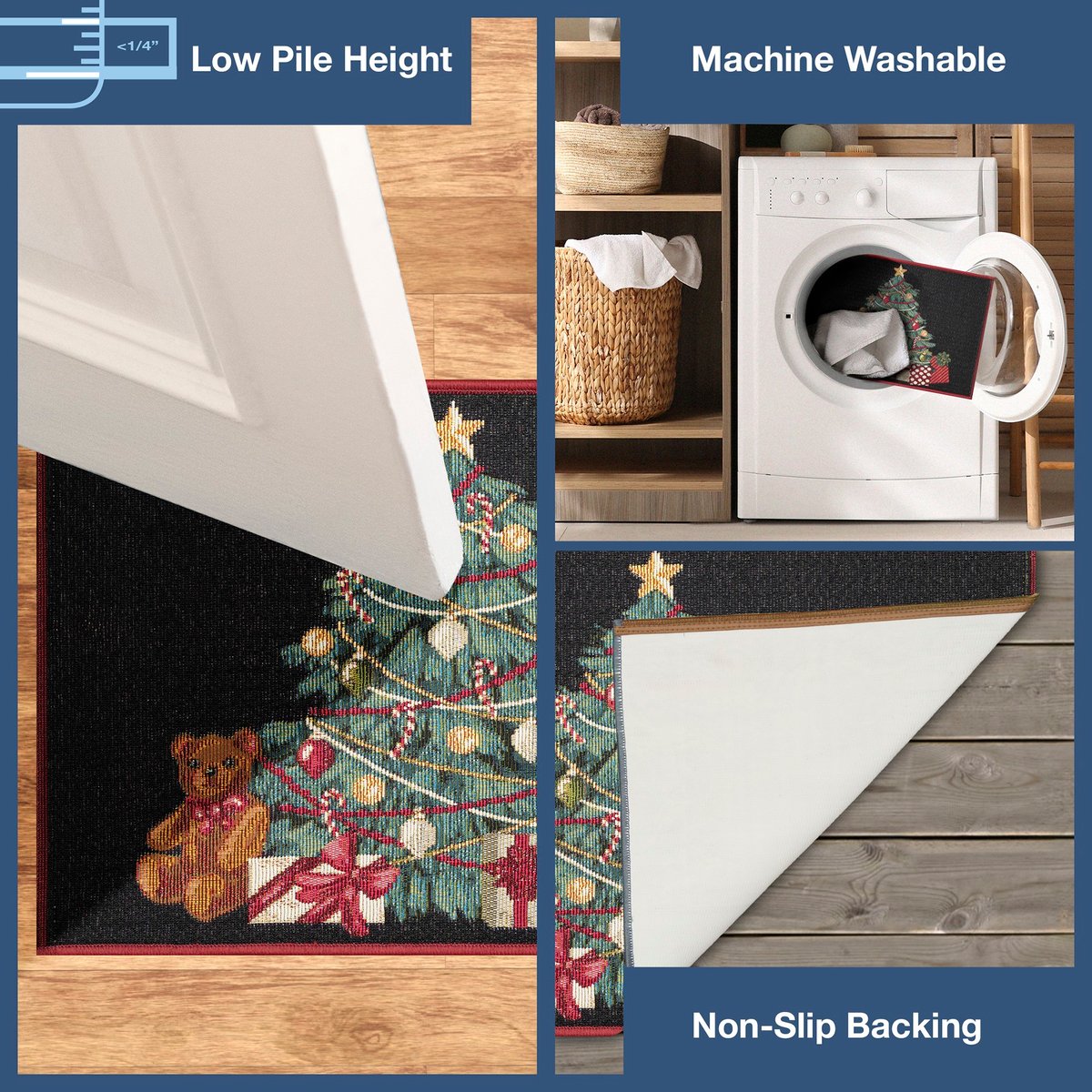 Liora Manne Esencia Oh Christmas Tree Area Rugs | Novelty / Seasonal ...