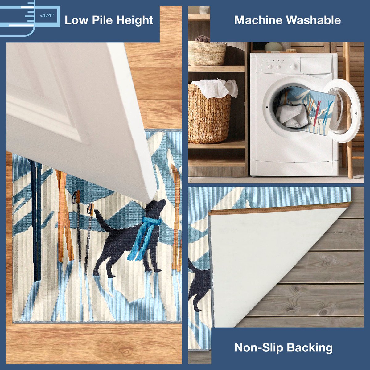 Liora Manne Esencia Downhill Dog Area Rugs | Novelty / Seasonal ...