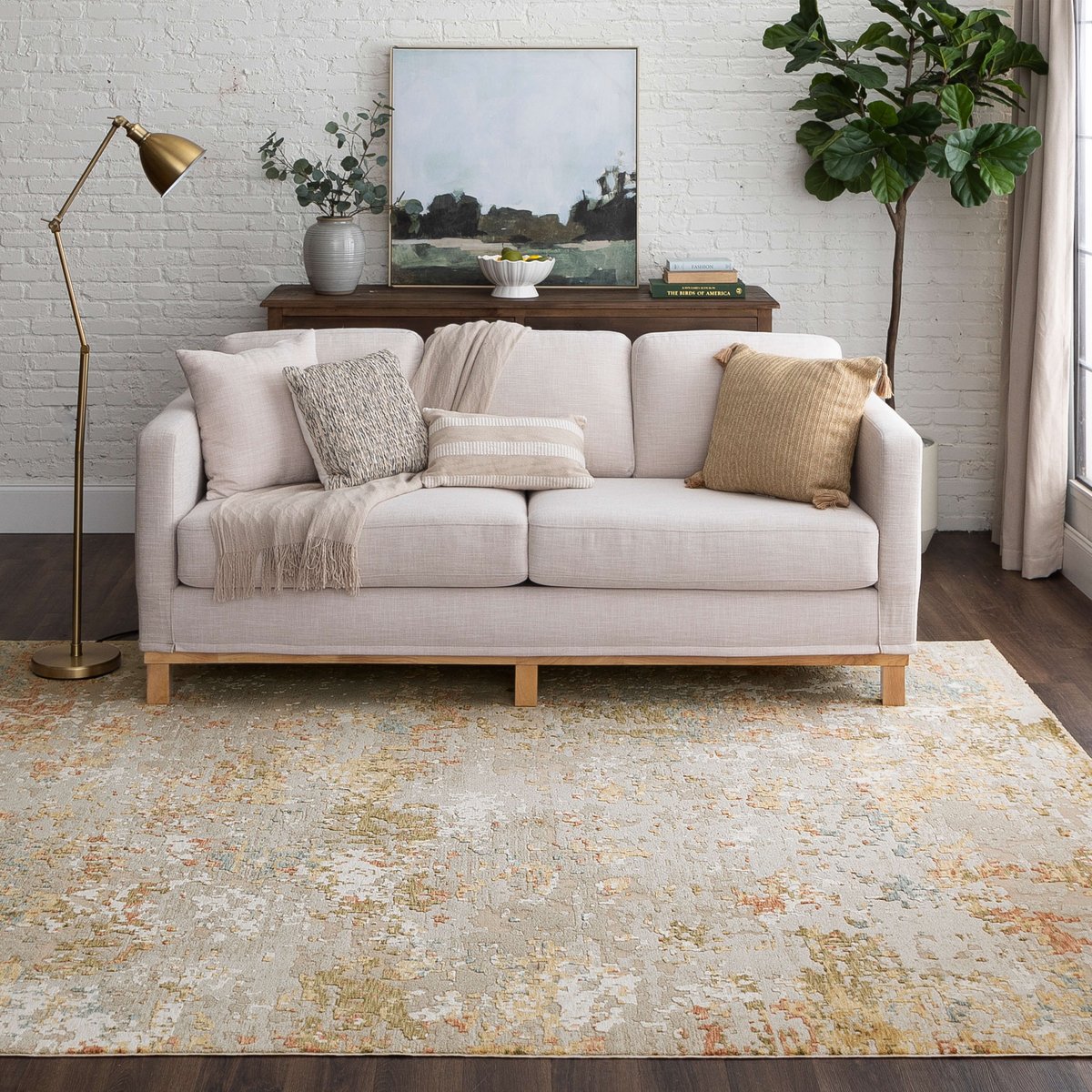 Karastan Memento Sentimental Area Rugs | Abstract Rectangular Tans ...