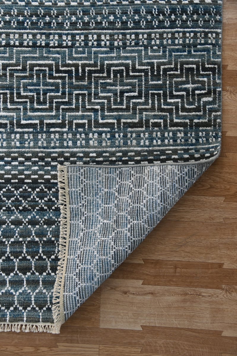 Amer Rugs Legacy Aleyn Modern Wool Blue Area Rugs | Rugs Direct