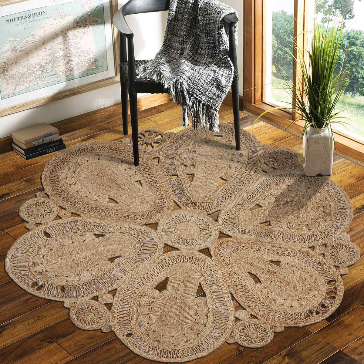 Rugology Roscoe Quinn Area Rugs | Natural Fiber Round Tans & Beiges ...