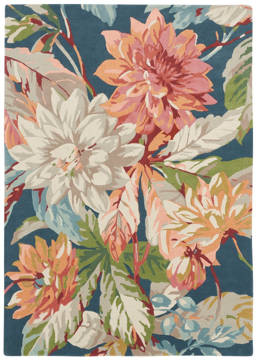 Sanderson for Brink and Campman Dahlia | Floral / Botanical Area Rugs ...