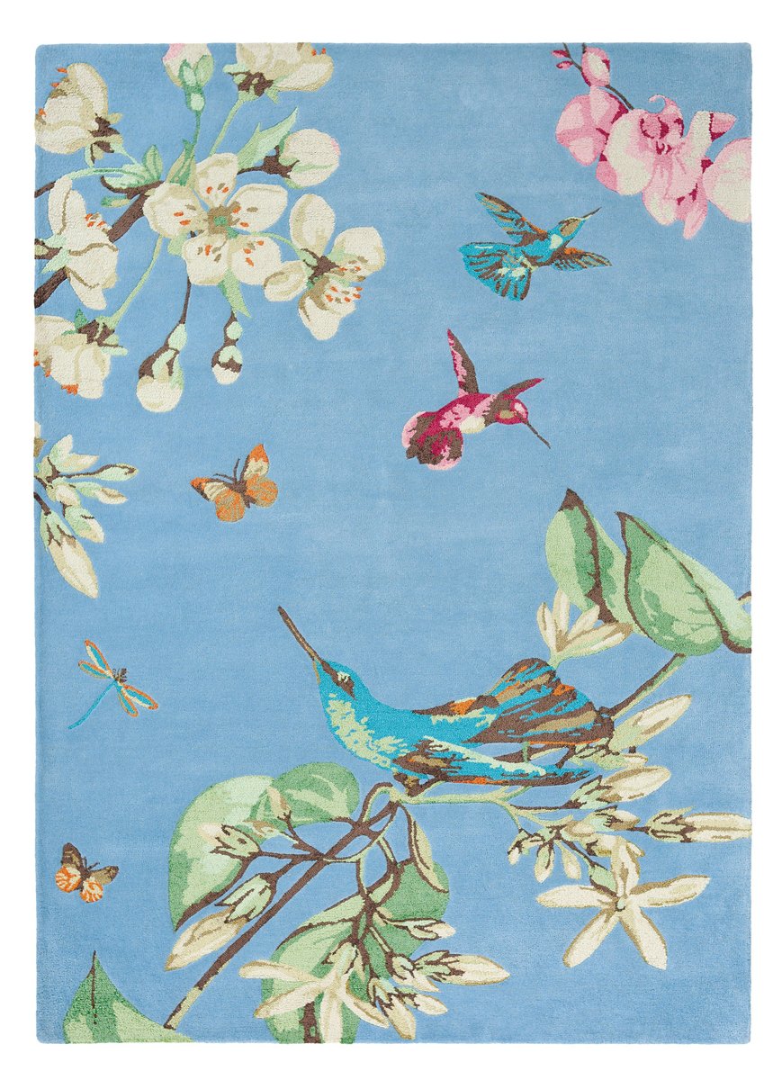 Wedgwood for Brink and Campman Hummingbird Floral / Botanical Area Rugs ...