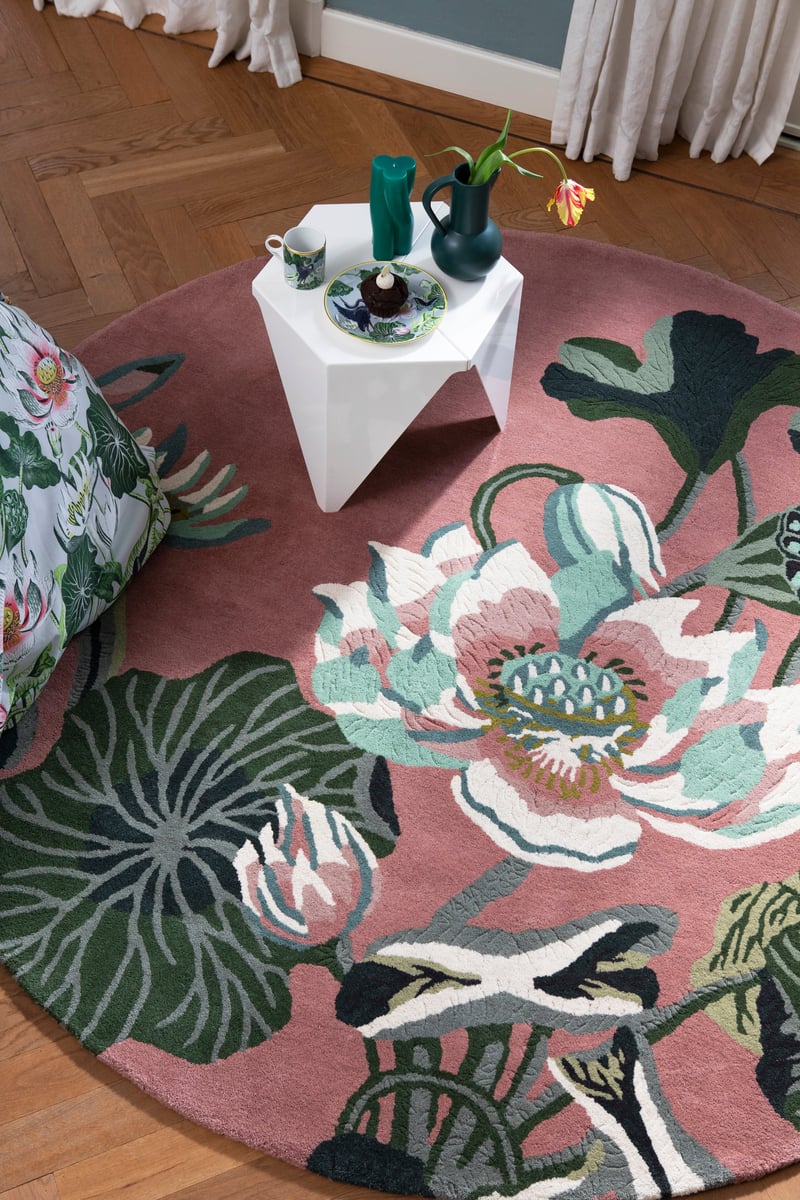 Wedgwood for Brink and Campman Waterlily Floral / Botanical Area Rugs ...
