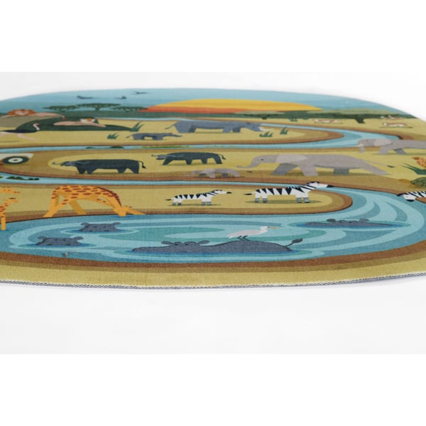 Momeni Playground PLY-5 Area Rugs | Children's / Kids Round Tans ...