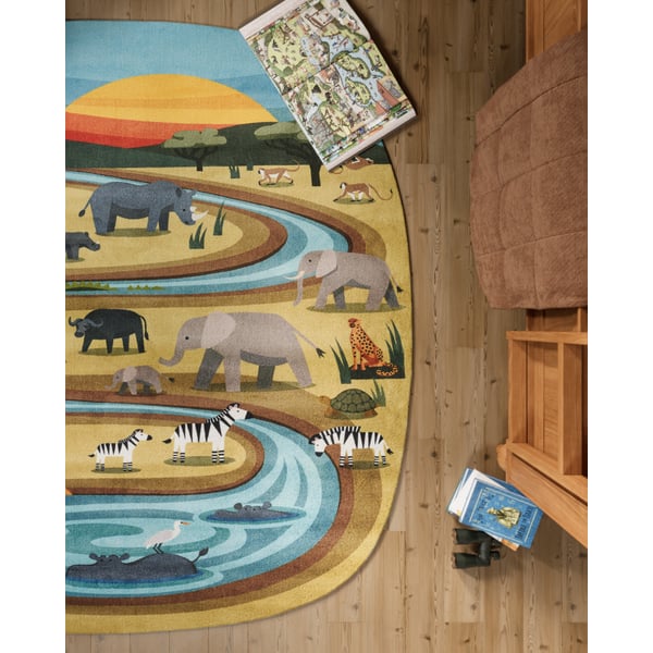 Momeni Playground PLY-5 Area Rugs | Children's / Kids Round Tans ...