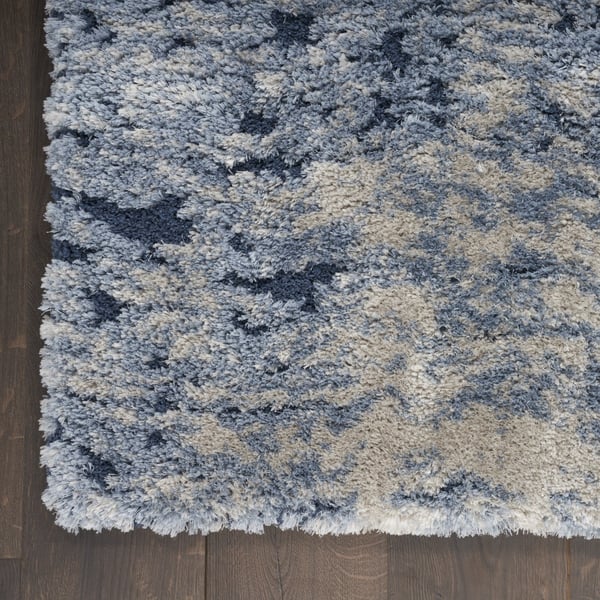 Nourison Luxurious Shag LXR-06 Shag Blue Area Rugs | Rugs Direct