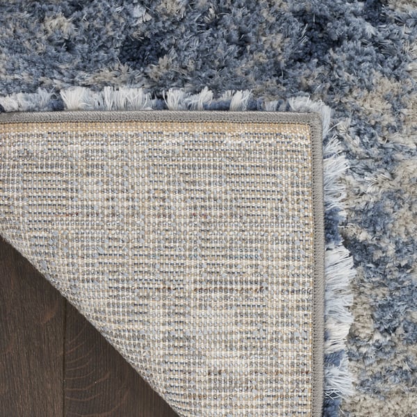 Nourison Luxurious Shag LXR-06 Shag Blue Area Rugs | Rugs Direct