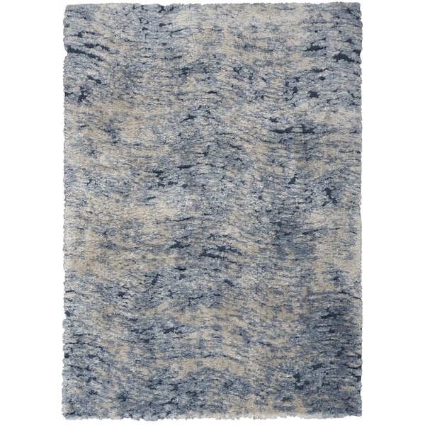 Nourison Luxurious Shag LXR-06 Shag Blue Area Rugs | Rugs Direct