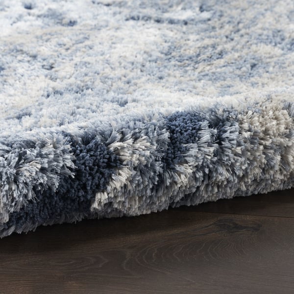 Nourison Luxurious Shag LXR-06 Shag Blue Area Rugs | Rugs Direct