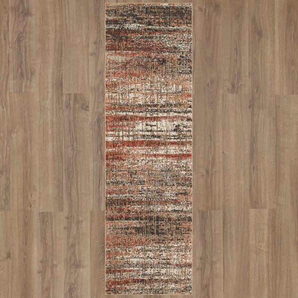 Karastan Expressions Craquelure Area Rugs | Abstract Rectangular Reds ...