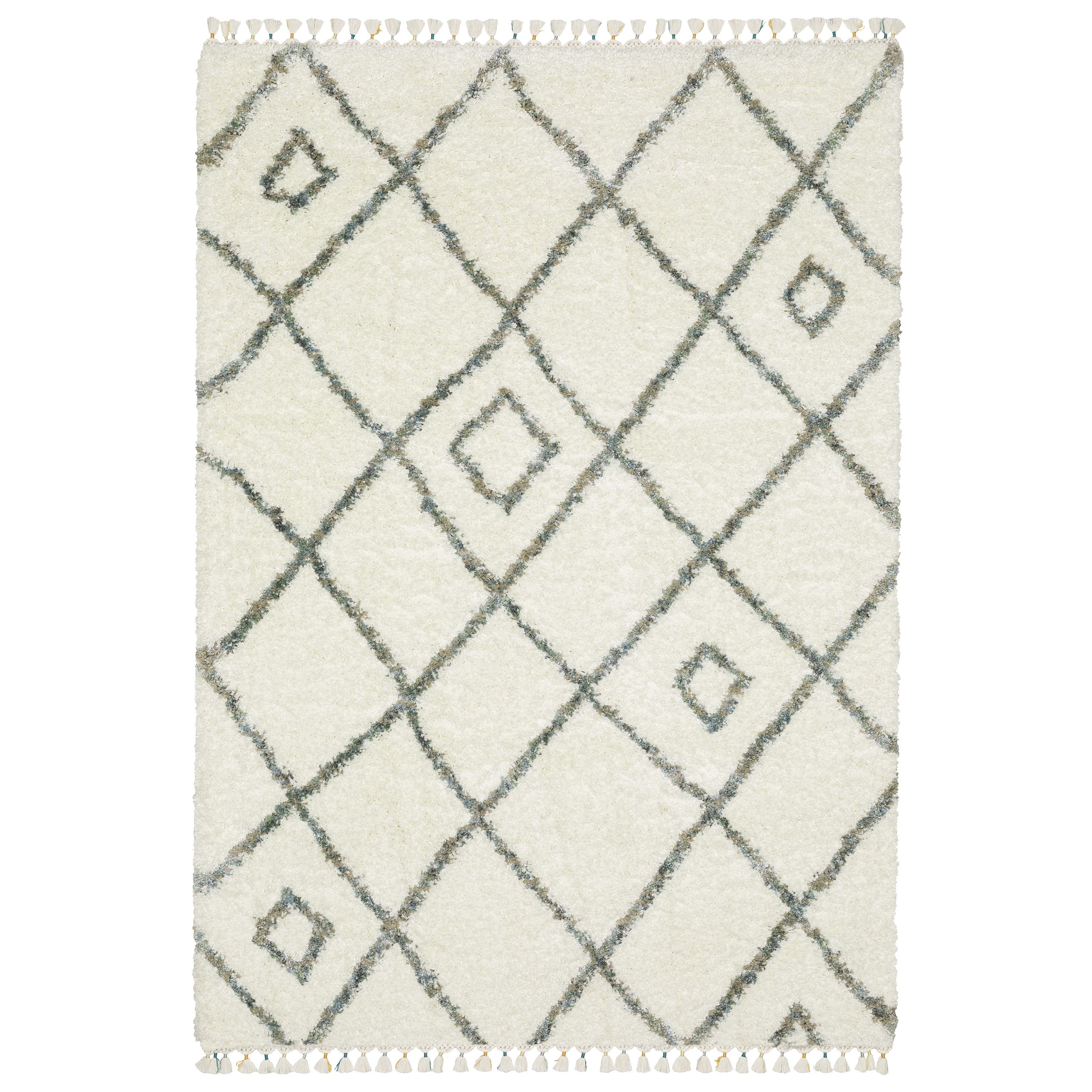 Oriental Weavers Axis AX-03 Area Rugs | Shag Rectangular Whites Area ...