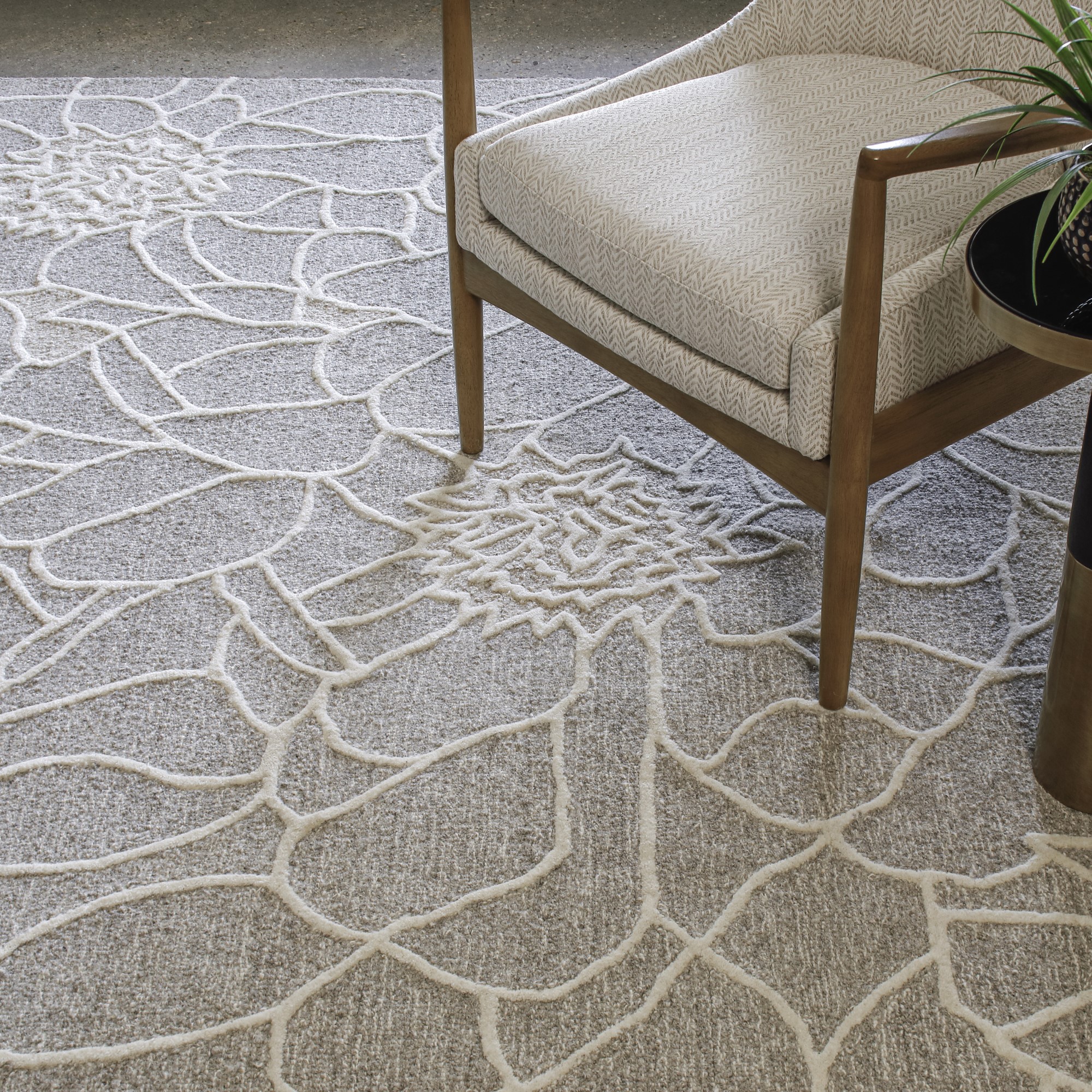 Colorfields by Company C Corolla 11019 Botanical Wool Area Rugs | Rugs ...