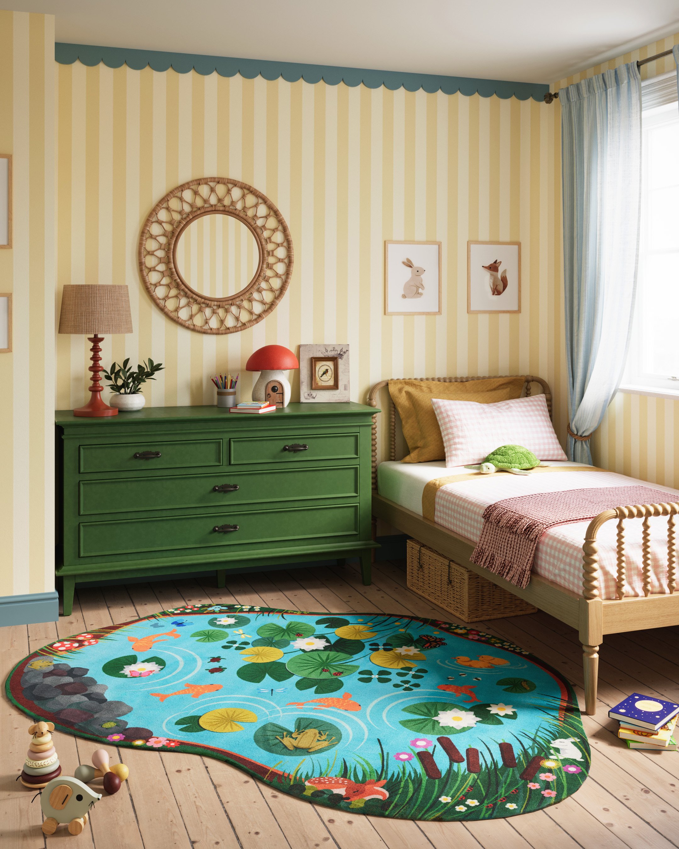 Momeni Playground PLY-1 Area Rugs | Children's / Kids Oval Blues Area ...