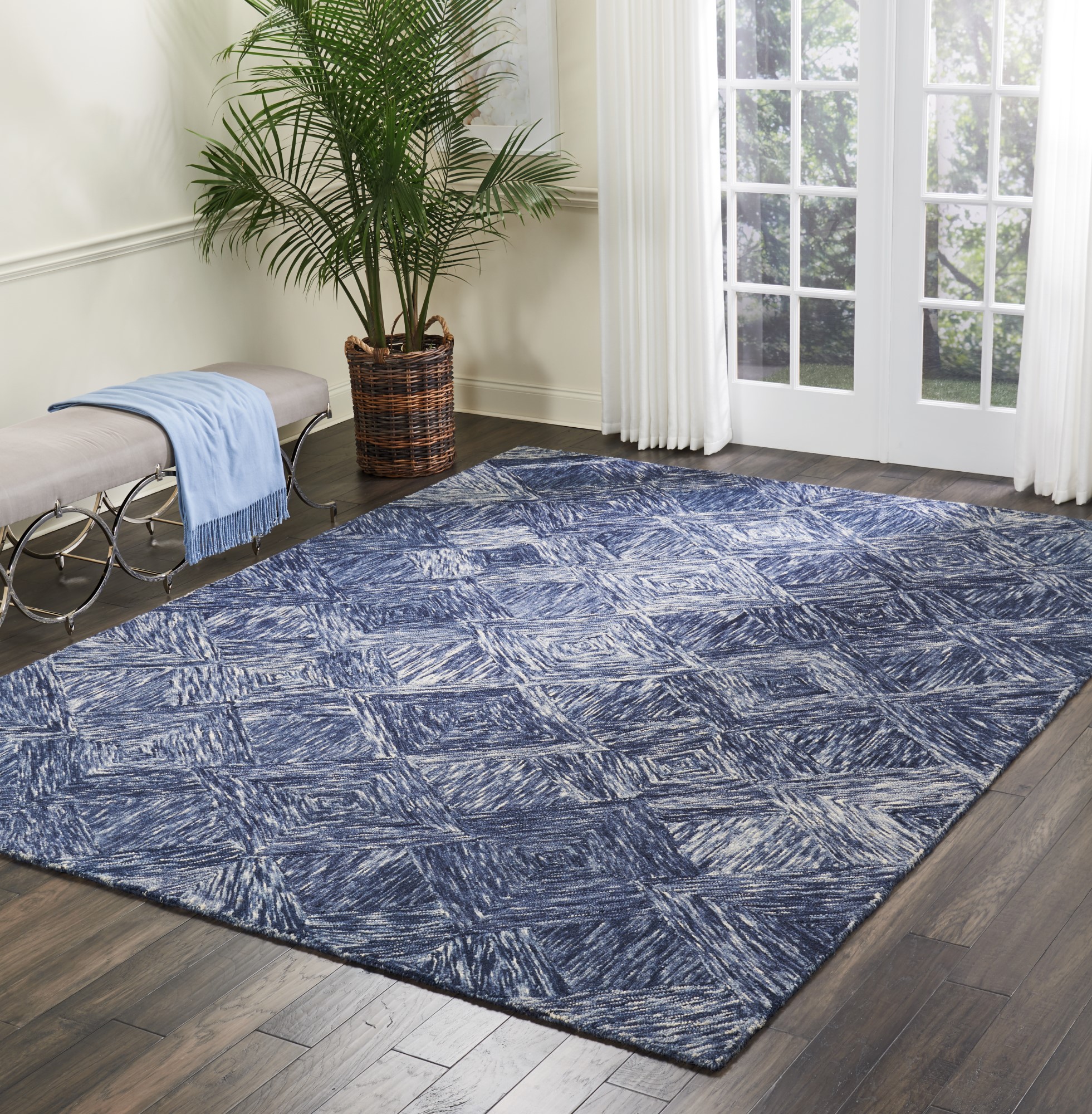 Nourison Interlock Rugs | Wool Geometric Area Rugs | Rugs Direct