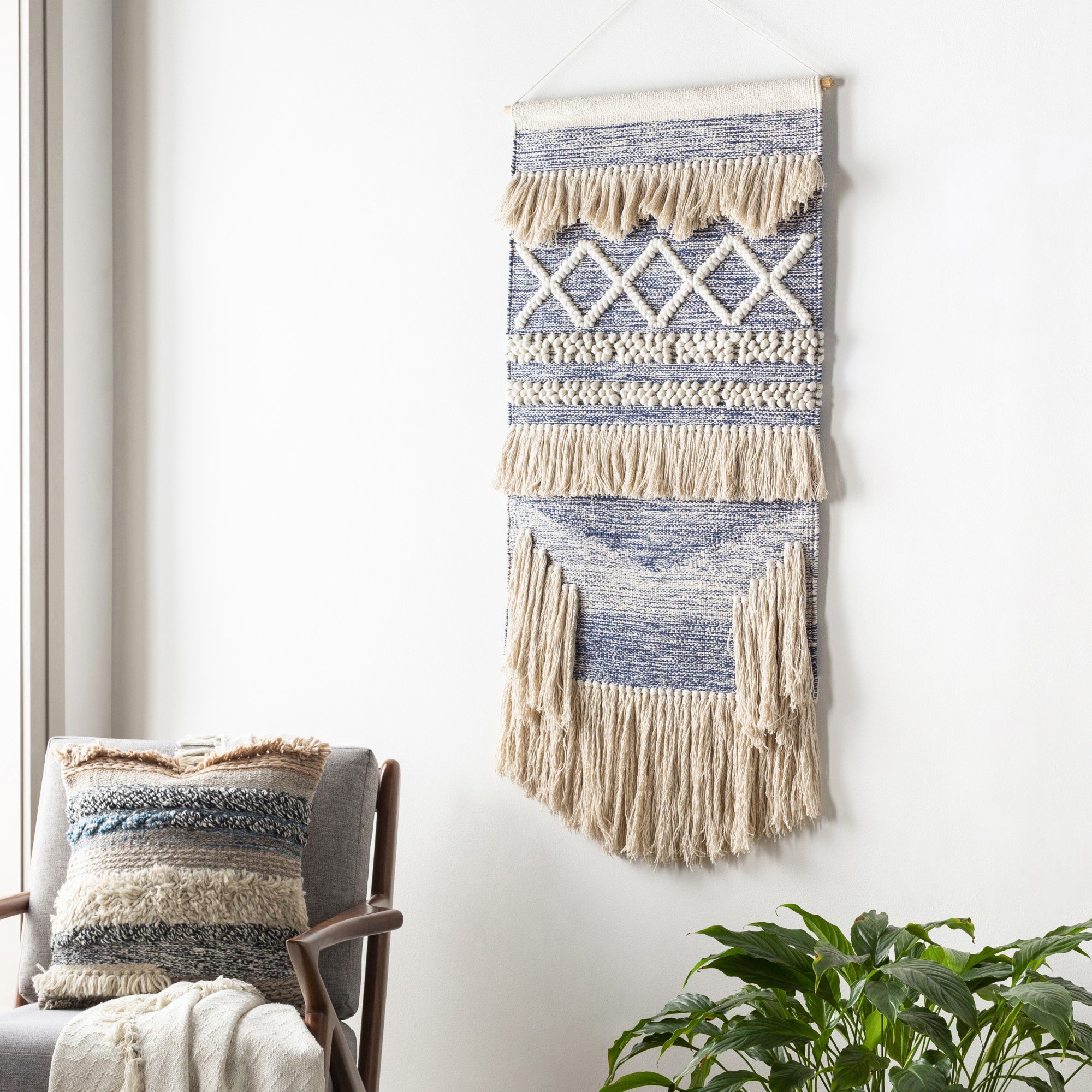 Livabliss Sedona 24600 Bohemian Blue Wall Hangings | Rugs Direct
