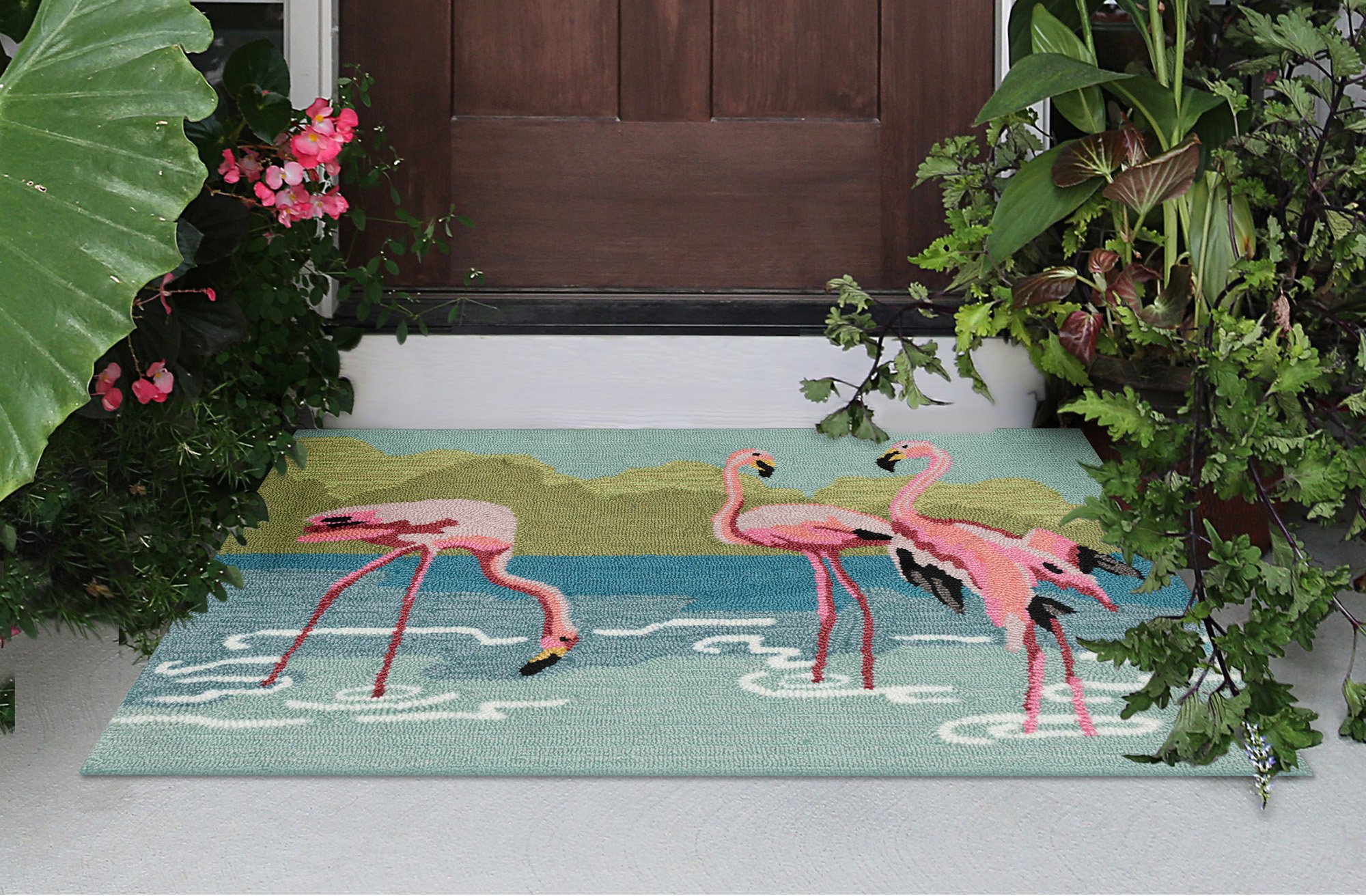 Liora Manne Front Porch Flamingos Area Rugs | Novelty / Seasonal ...