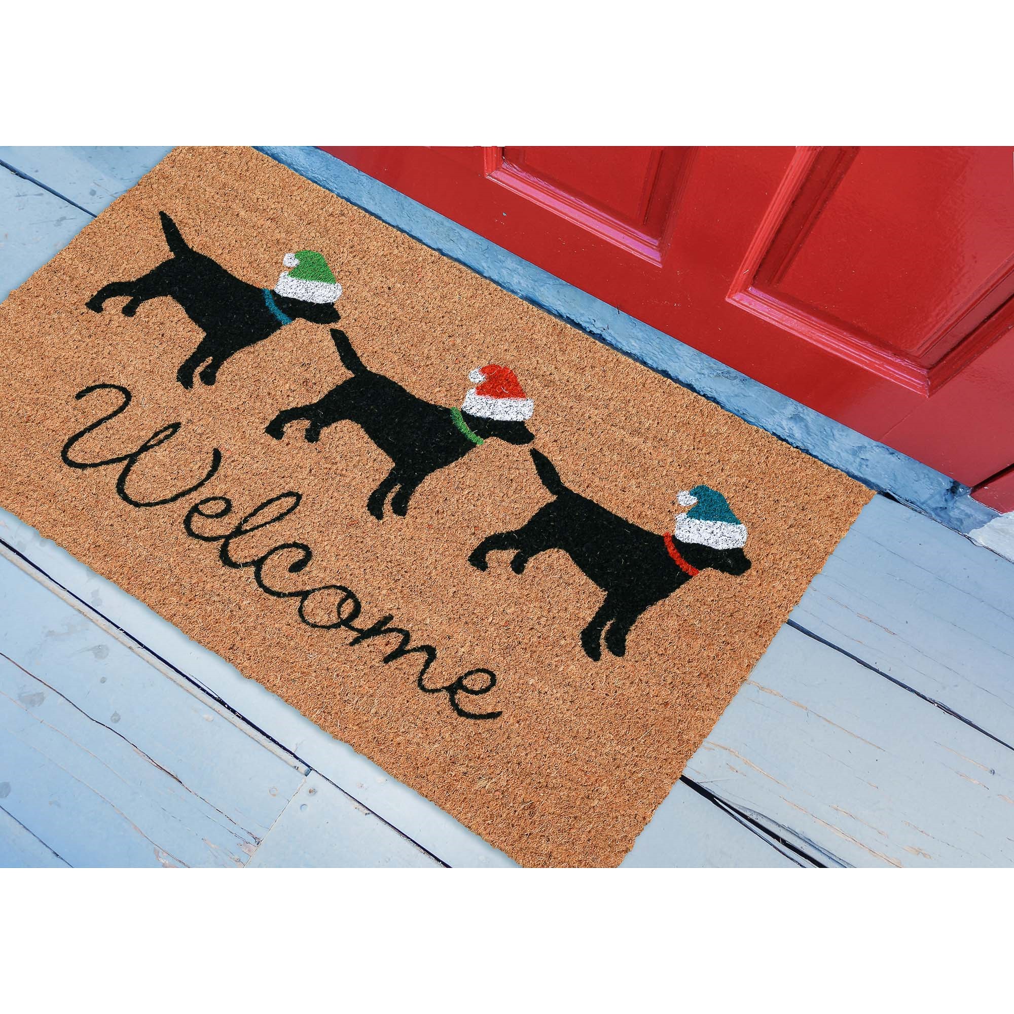 Liora Manne Natura Three Dogs Welcome Rugs | Rugs Direct