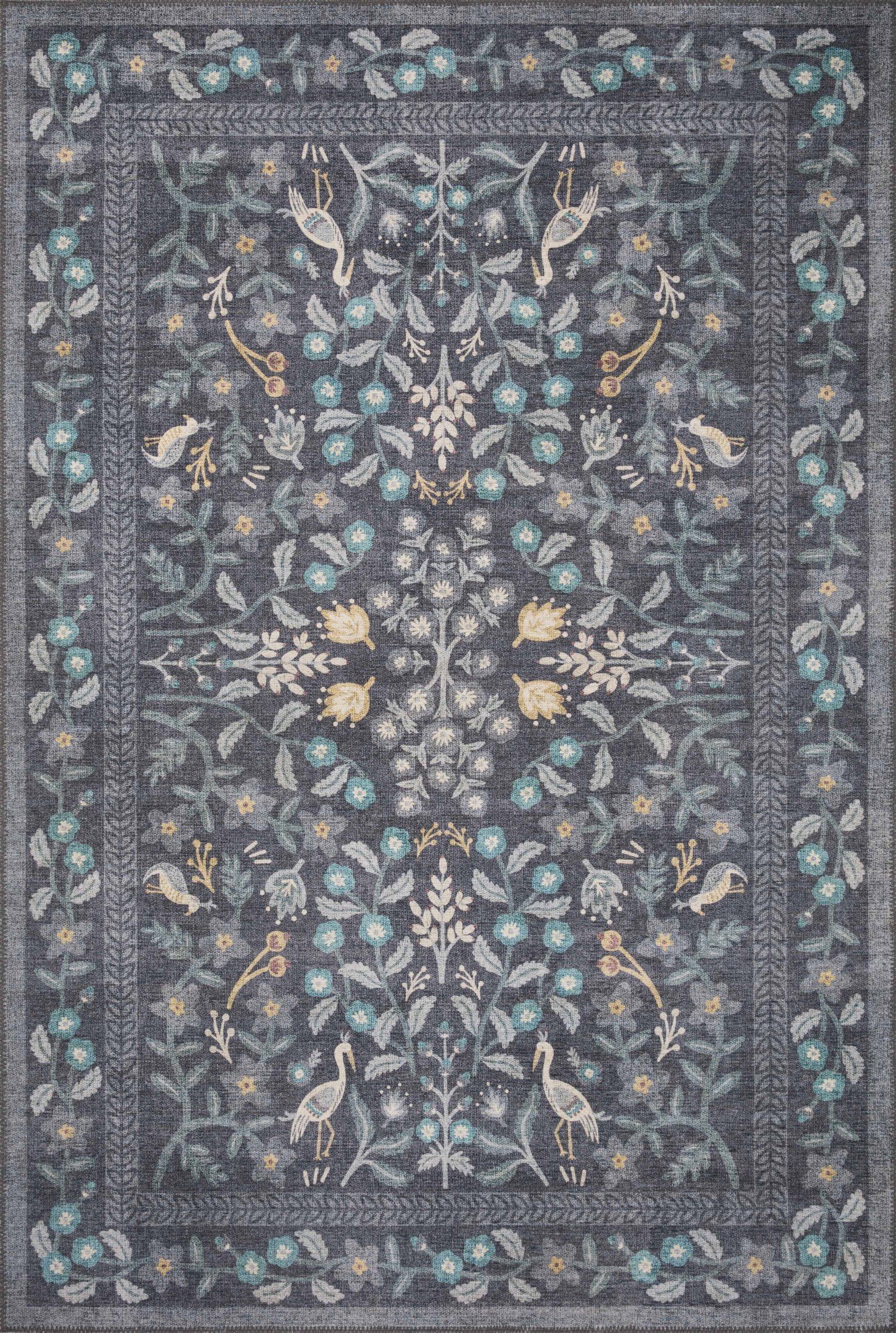 Grey Floral Rugs | Rugs Direct