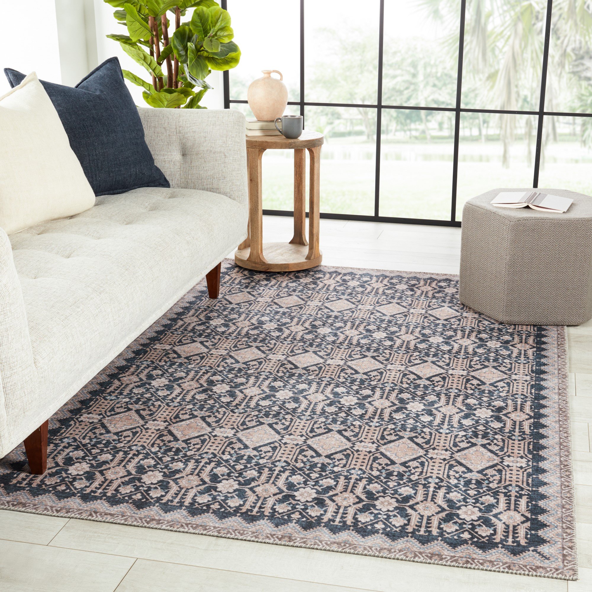 Nikki Chu by Jaipur Living Keyara Printed Dalia Bohemian Area Rugs ...