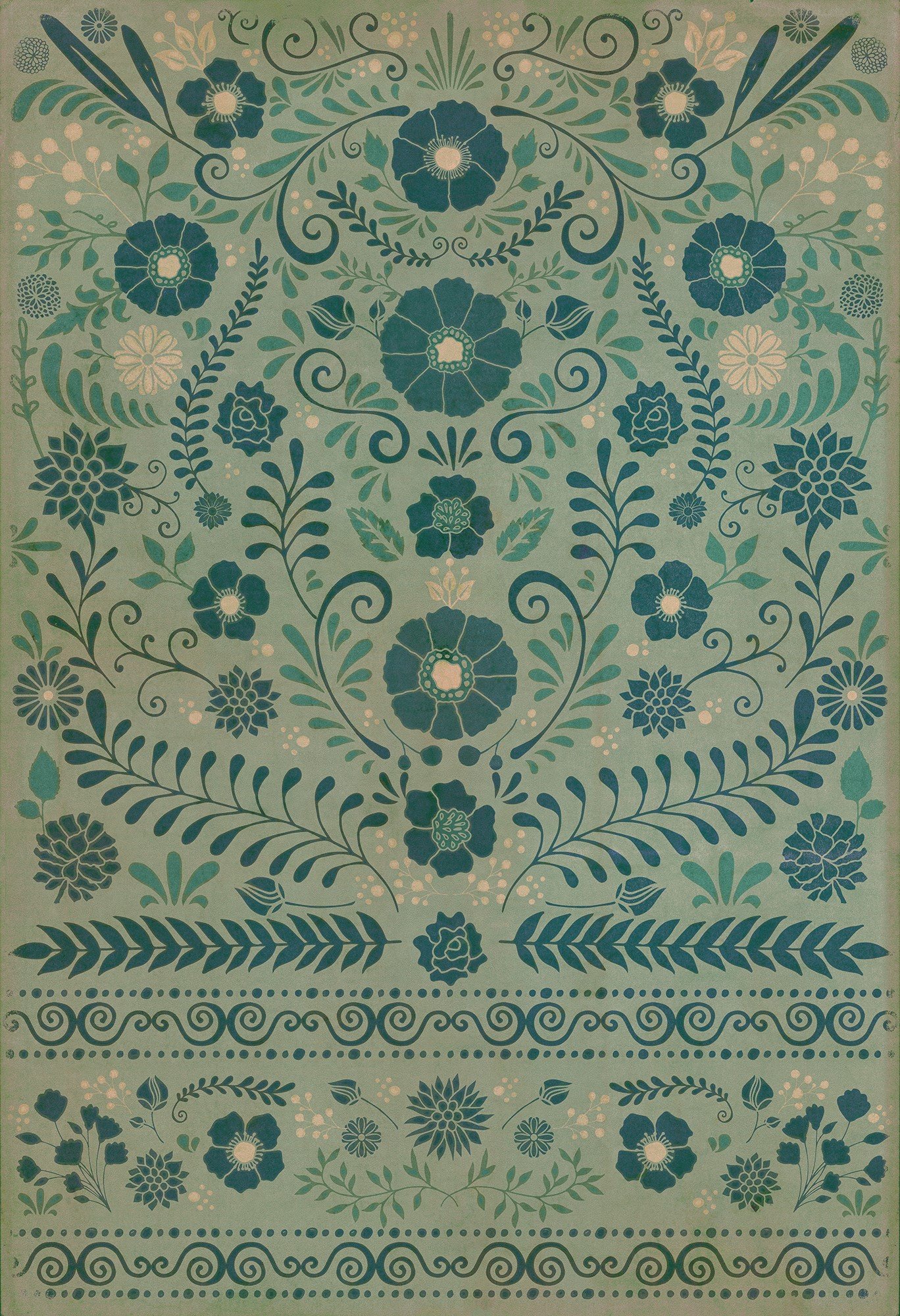 Spicher and Company Classic Vintage Vinyl Pattern 36 Botanical Area ...