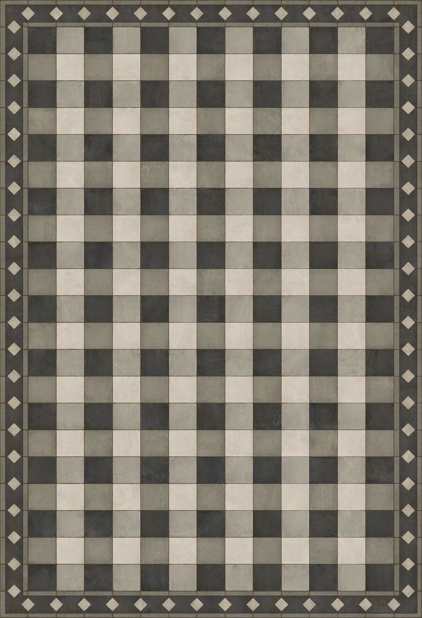 Spicher and Company Williamsburg Vintage Vinyl Gingham Tile Rugs | Rugs ...