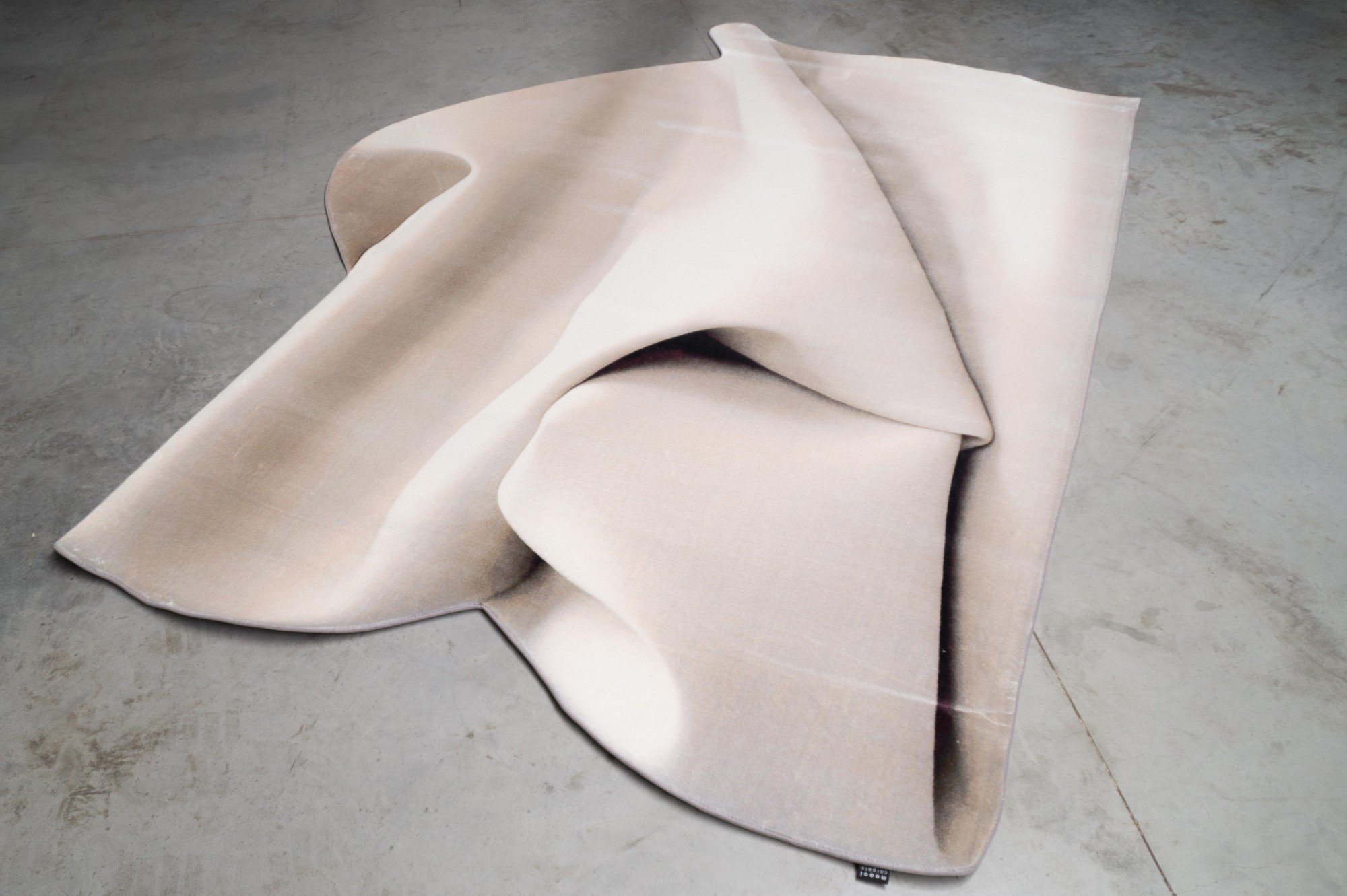 Moooi Carpets Folds 2 Modern White Area Rugs | Rugs Direct