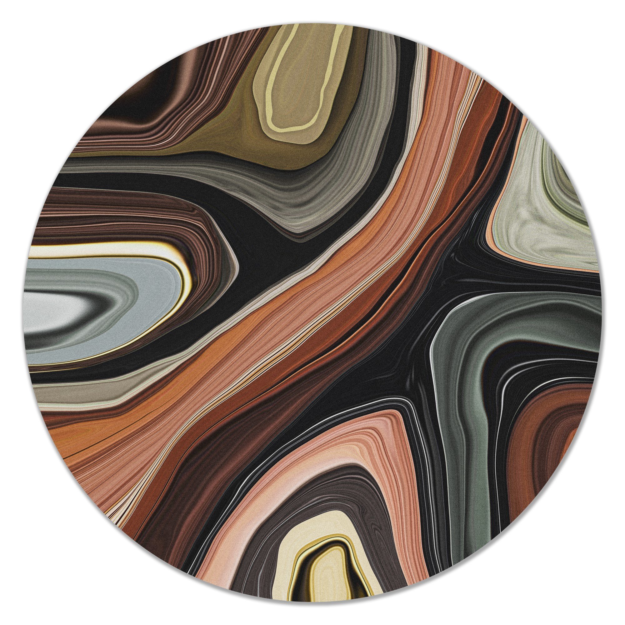 Moooi Carpets Liquid Layers Round Abstract Area Rugs | Rugs Direct