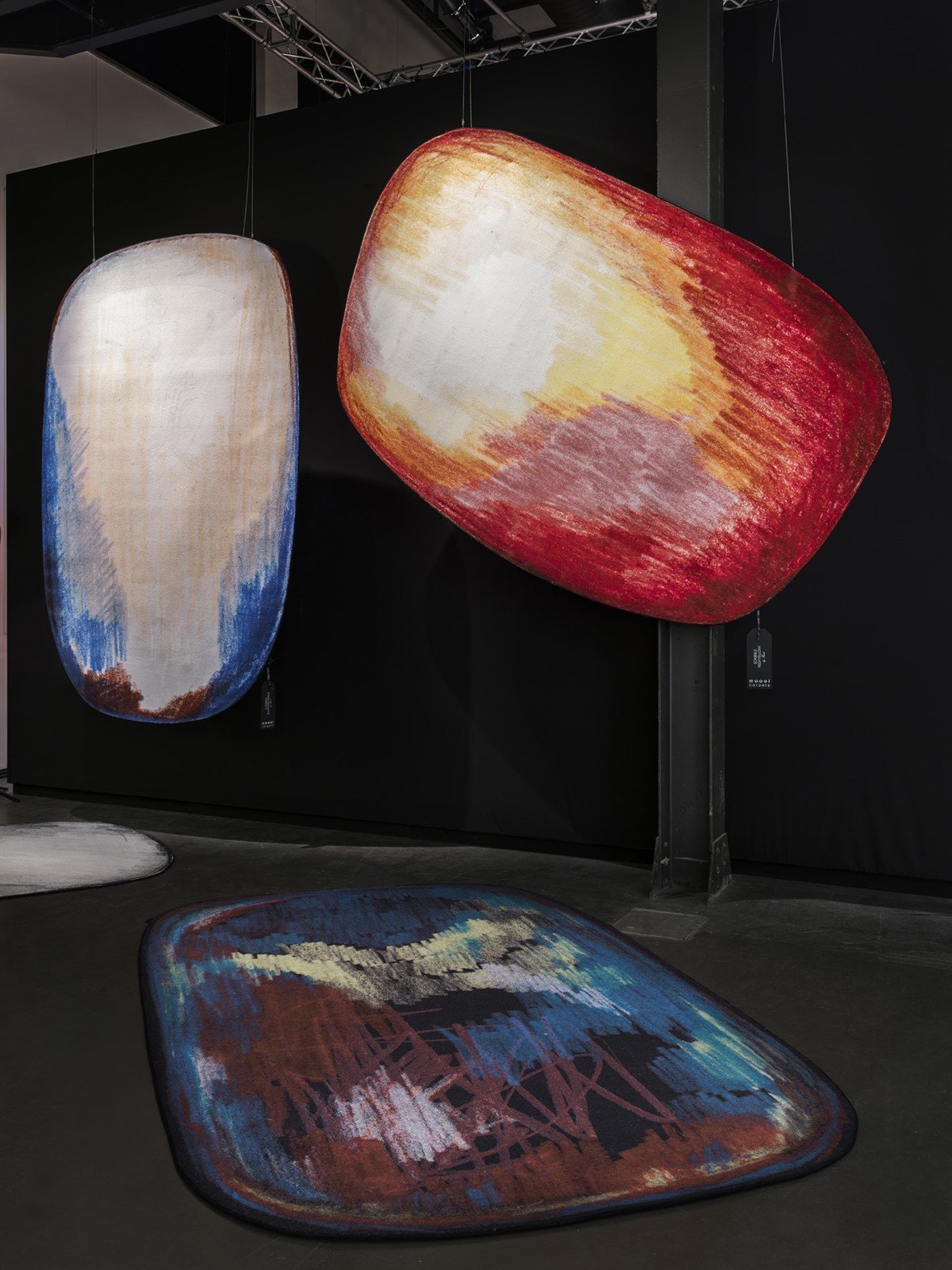 Moooi Carpets Scribble Design 5 Modern Oval Reds Area Rugs | Rugs Direct