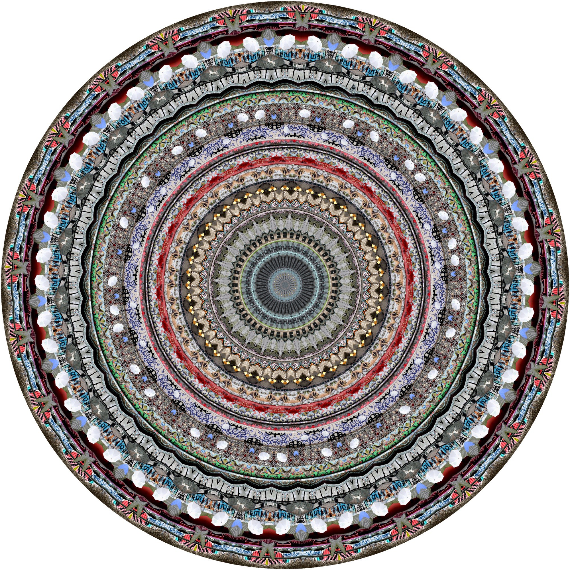 Moooi Carpets Urban Mandalas Paris Montmatre Abstract Grey Area Rugs ...