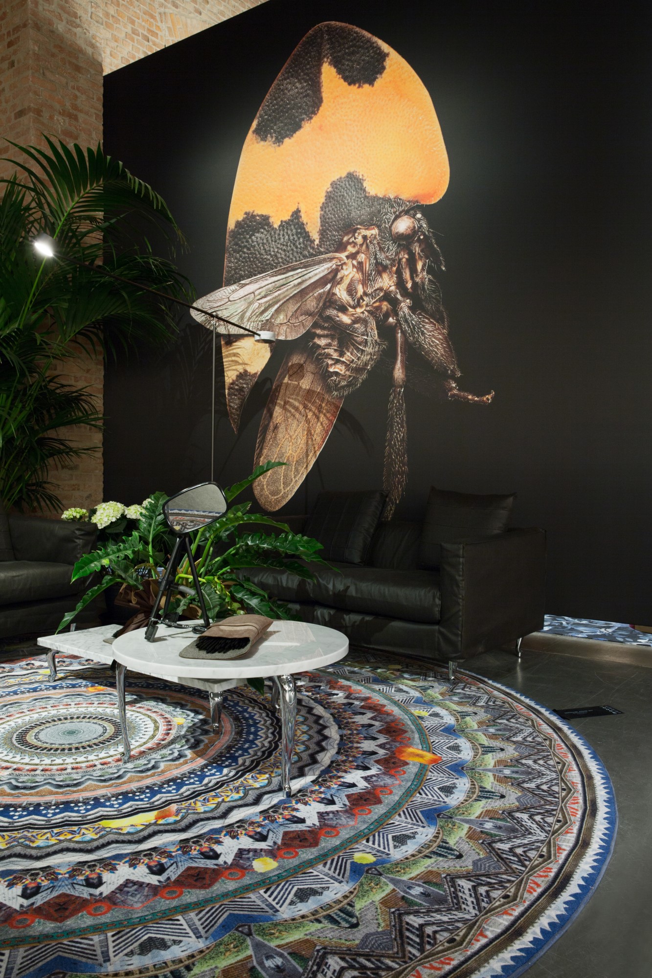 Moooi Carpets Urban Mandalas Vancouver Grey Abstract Round Area Rugs ...