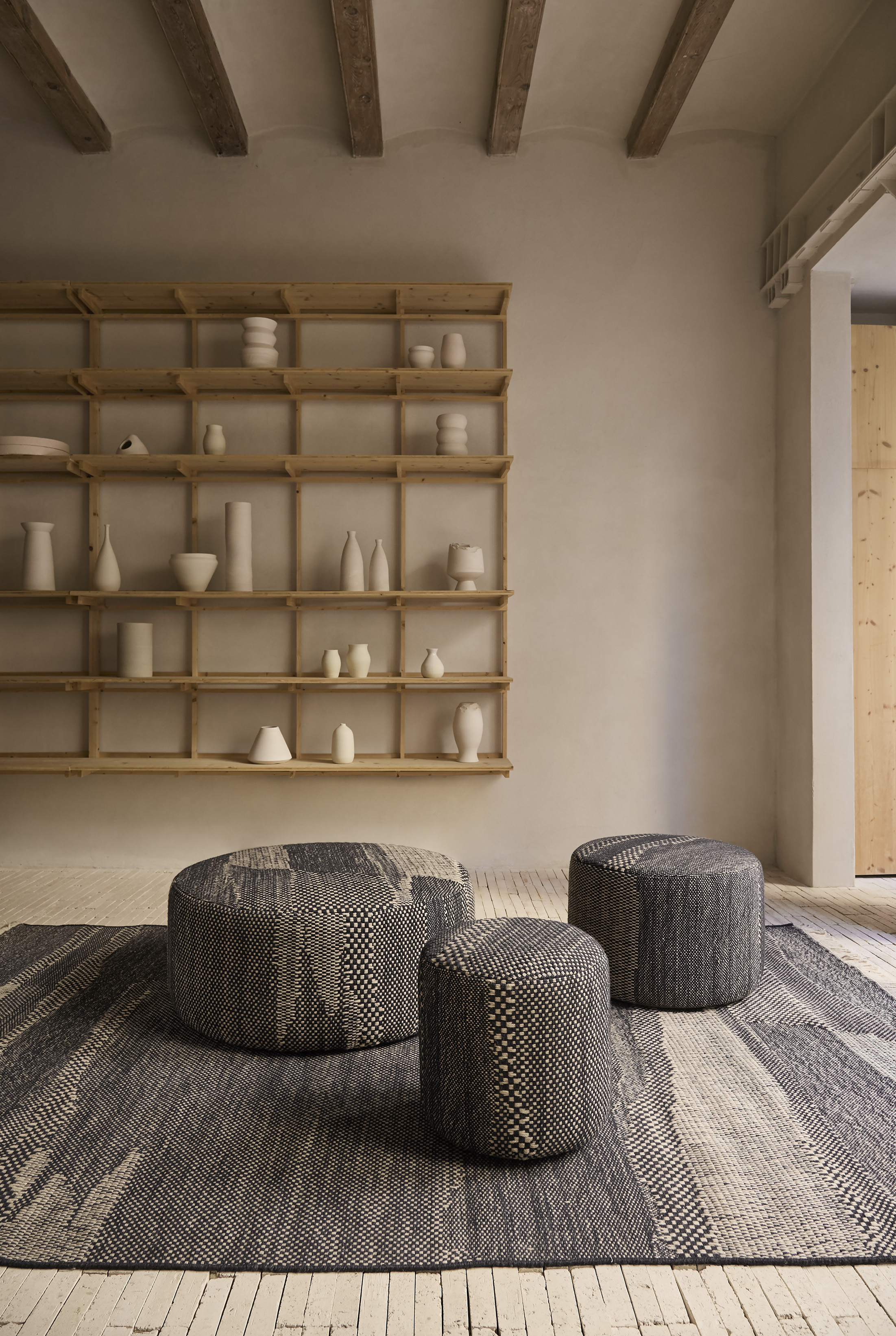 nanimarquina Wabisabi Pouf Medium Contemporary / Modern Poufs | Rugs Direct